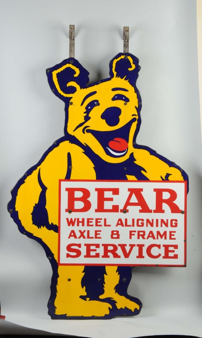 Bear Aligning Axle & Frame Service Sign.