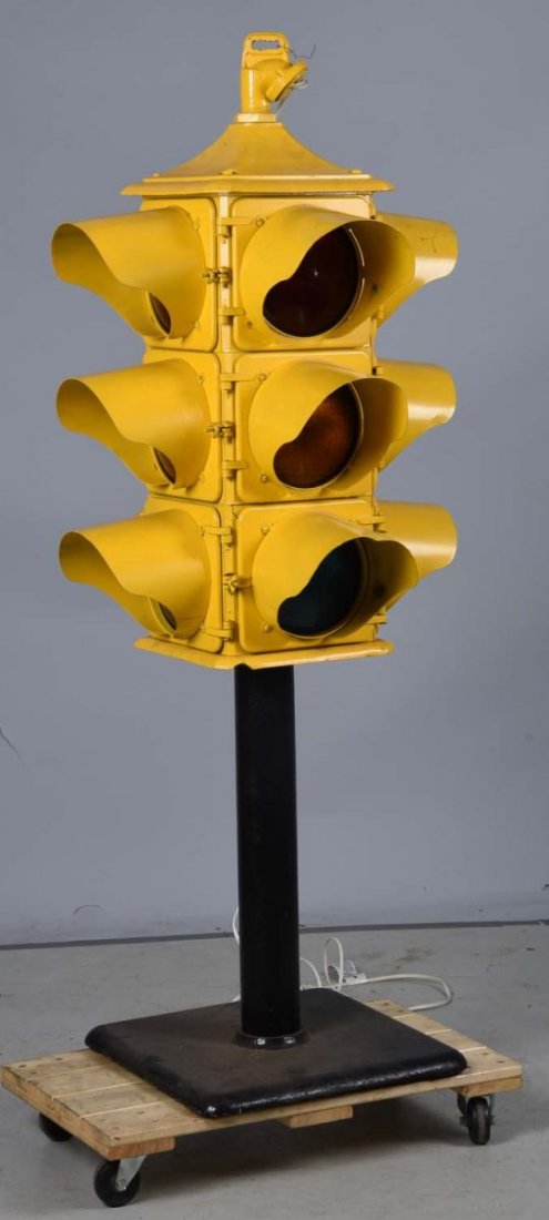 4 Way Stop Light on a Stand.