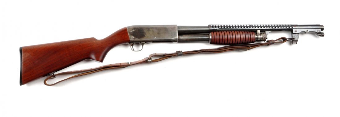 (C) US Ithaca Model 37 Trench Gun.