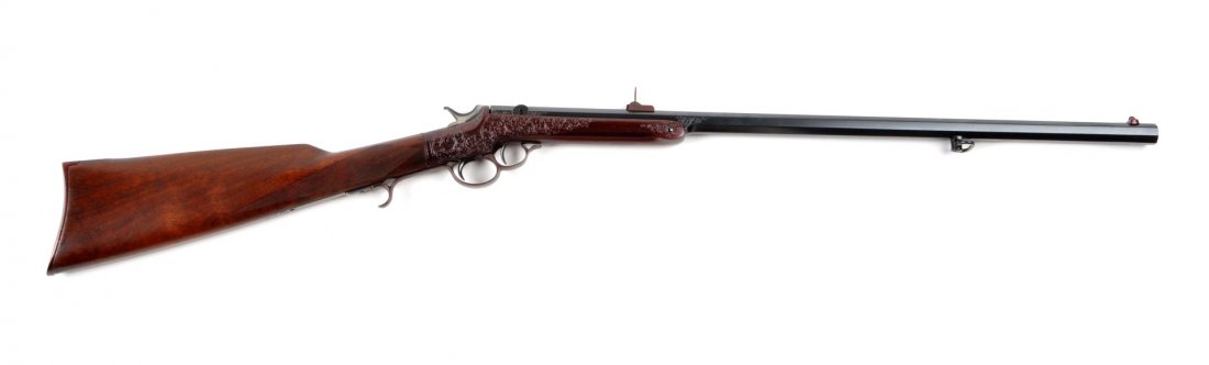 Engraved Frank Wesson Single Shot Rifle (A).
