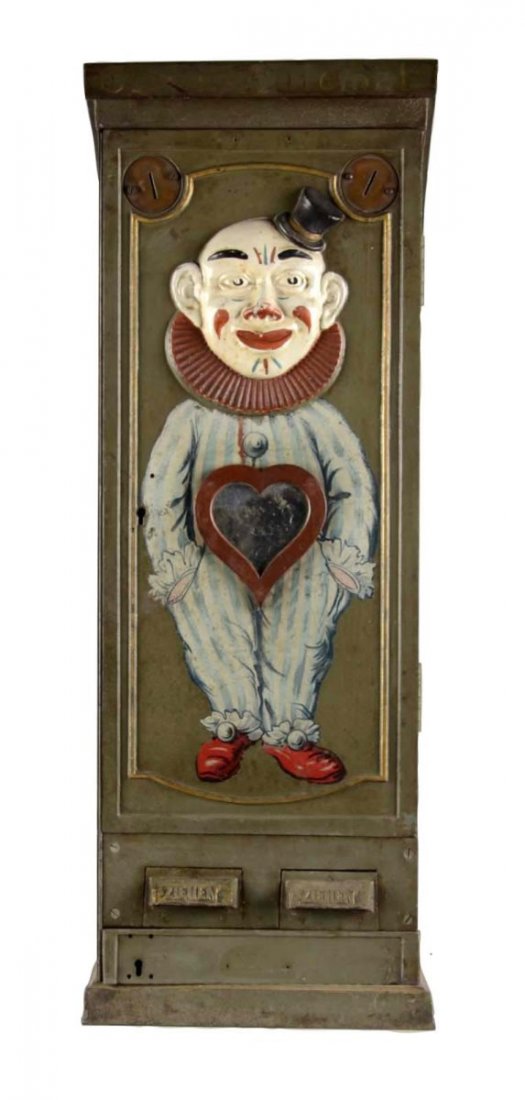 Coin-Op Clown Automat Post Card Vending Machine