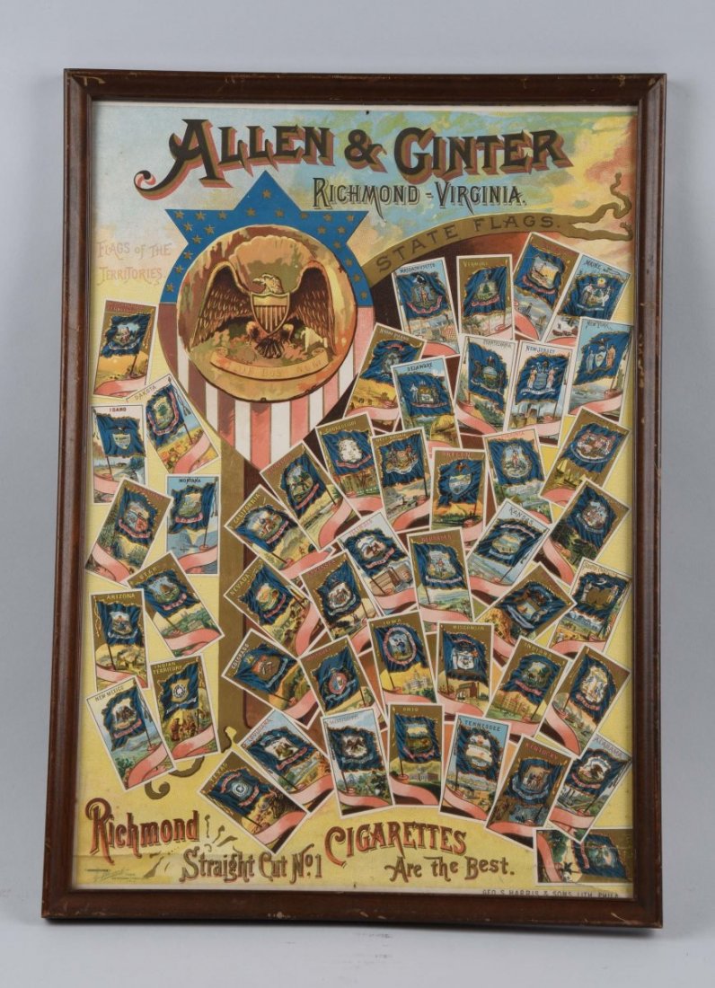 Allen & Ginter Tobacco Advertising Poster.