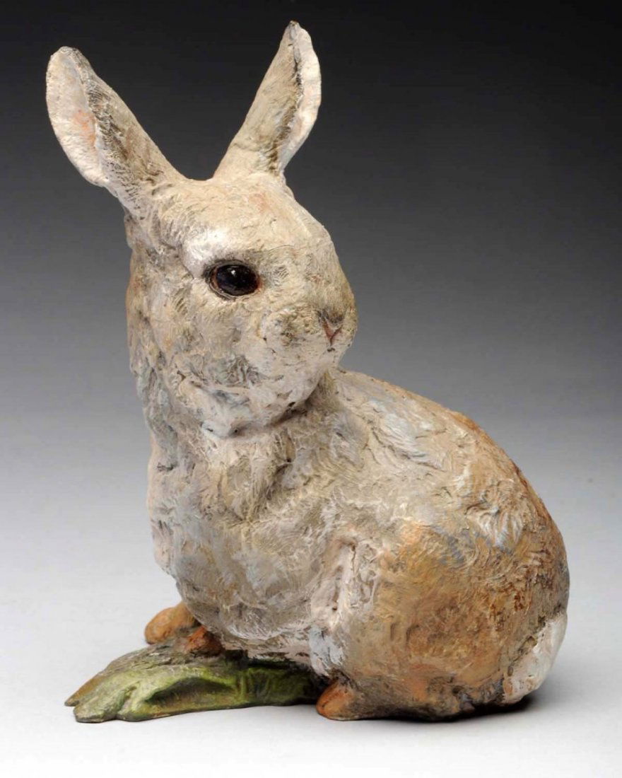 Bronze Painted Rabbit Figurine.