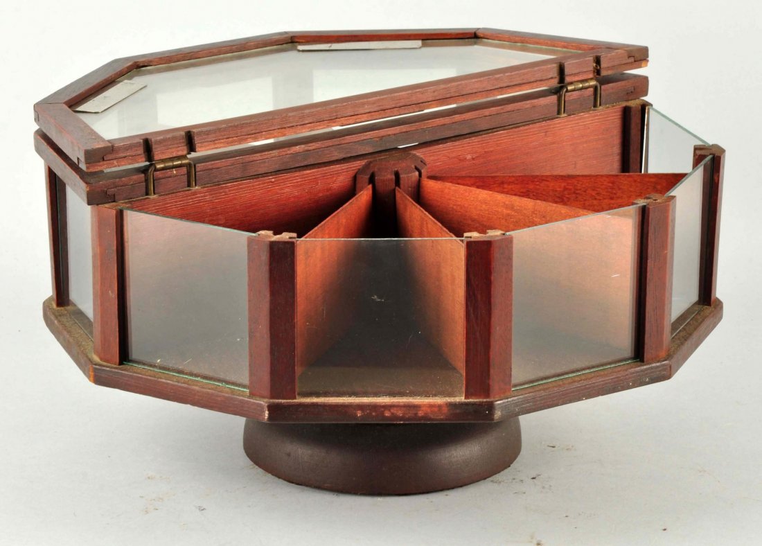 Early Revolving Candy Store Counter Cabinet.