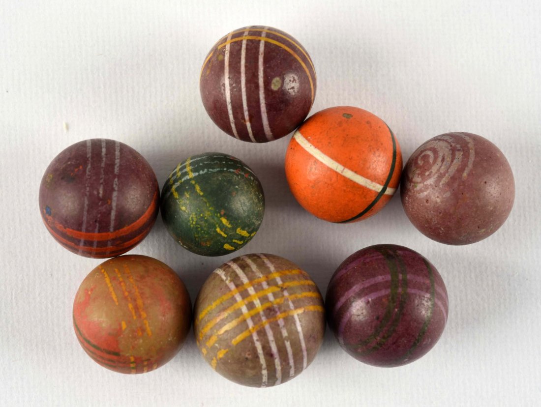 Lot of 8: Hand Painted Limestone Marbles. - Mar 04, 2016 | Dan Morphy ...