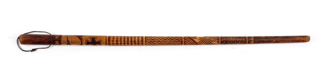 WWII German Nazi Wooden Walking Stick.