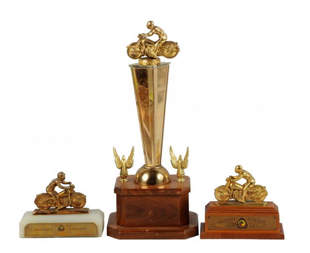 Lot Of 3: Ama Motorcycle Trophies.