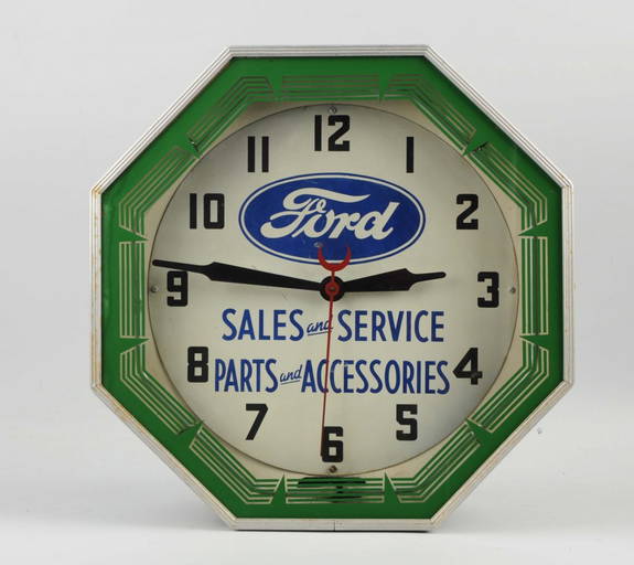 Ford Sales & Service Octagon Neon Clock. - Apr 24, 2016 | Dan Morphy ...