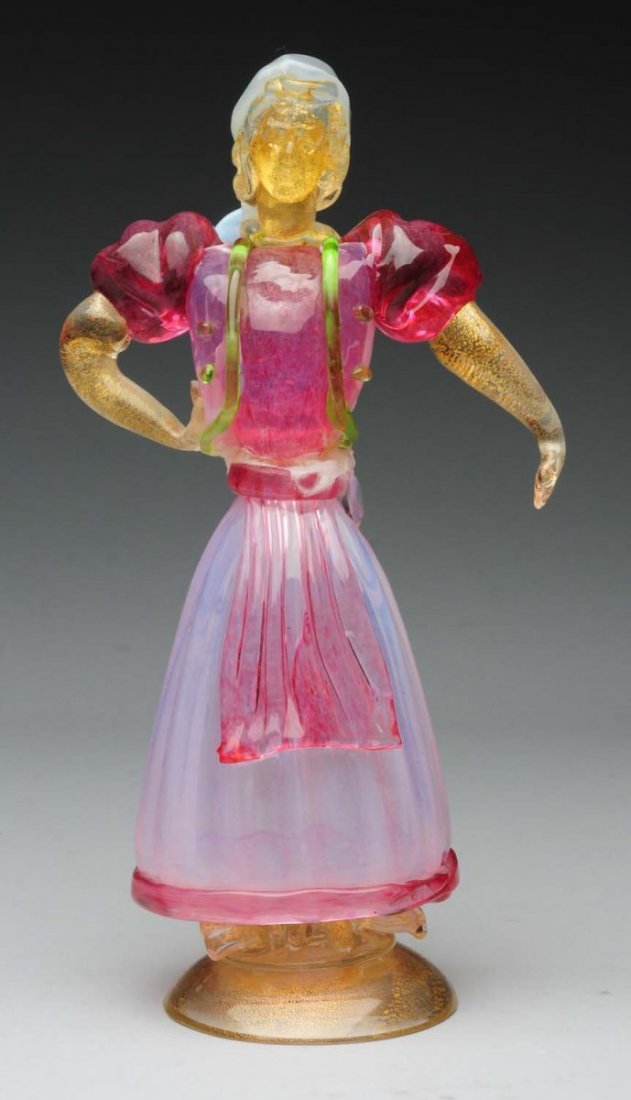 Italian Murano Glass Lady Figurine.