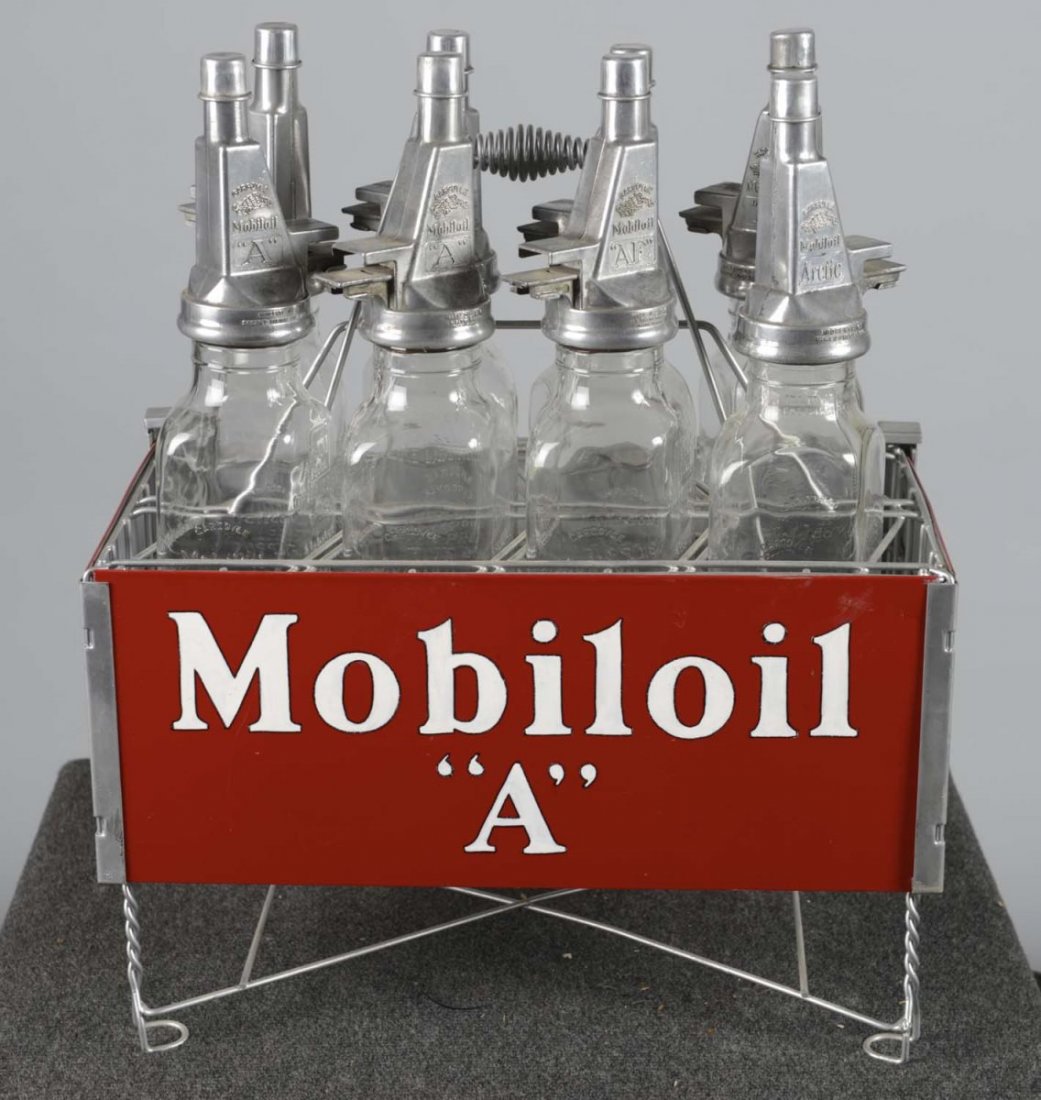 Mobil Filpruf Oil Bottle Rack Restored