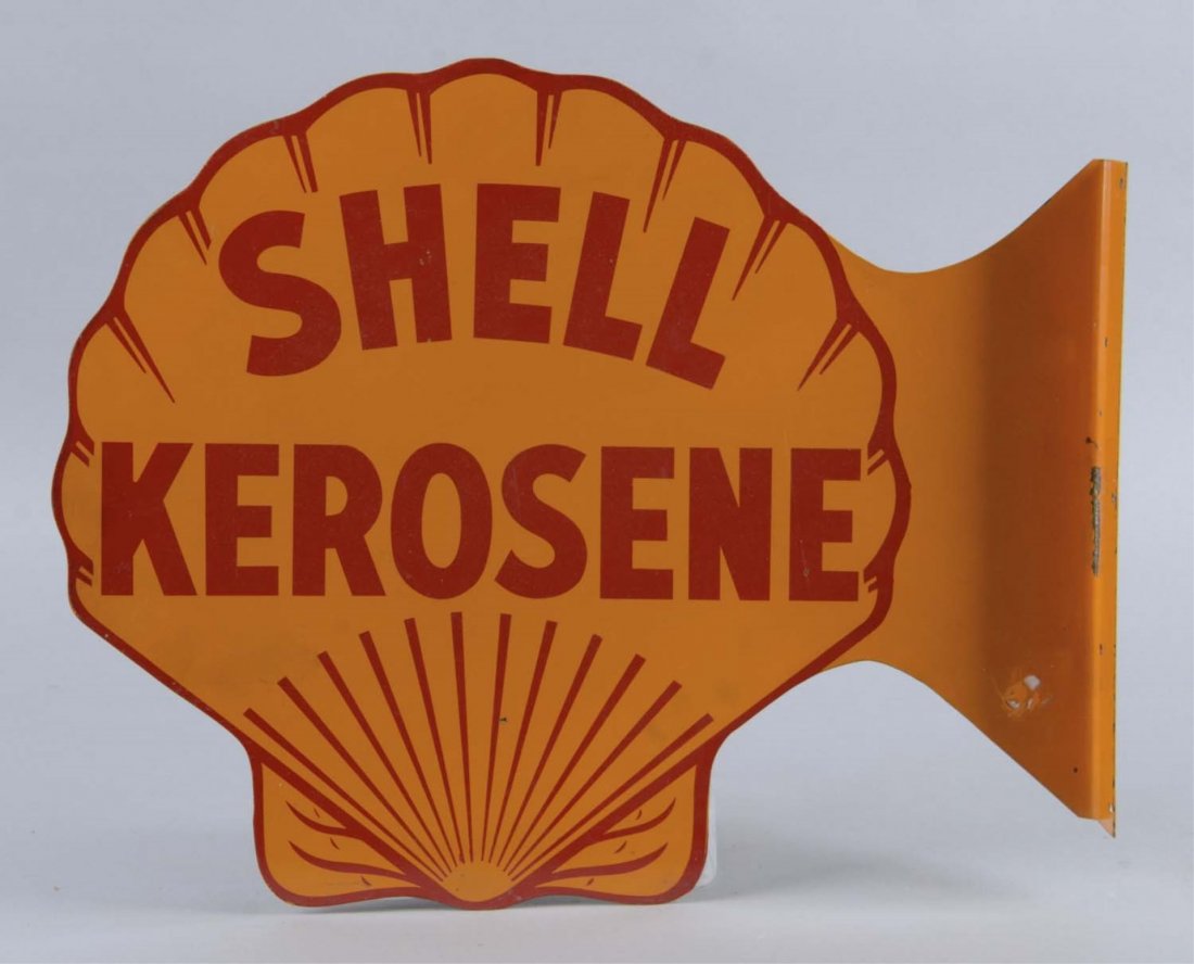 Shell Kerosene Shell Shaped Tin Flange Sign