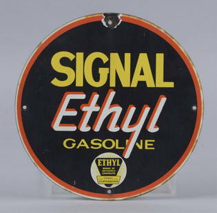 Reproduction Porcelain Signal Gasoline Sign