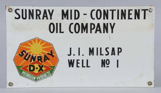 DX Sunray Porcelain Curb Sign. - Feb 12, 2017 | Dan Morphy Auctions in PA