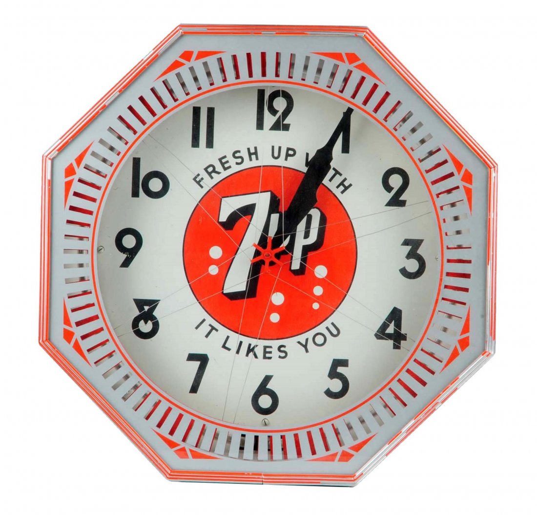 Late 1930's Rare 7-Up Neon Spinner Clock - May 22, 2016 | Dan Morphy ...