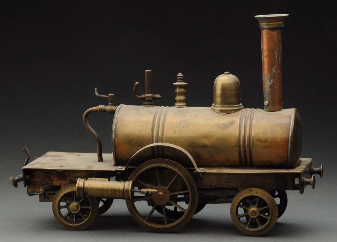 Brass Live Steam Stephenson Model Locomotive.