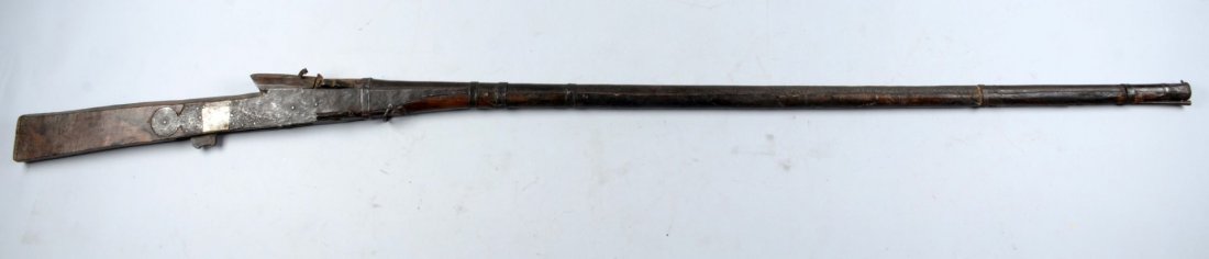 (A) Massive Indian Matchlock Musket.