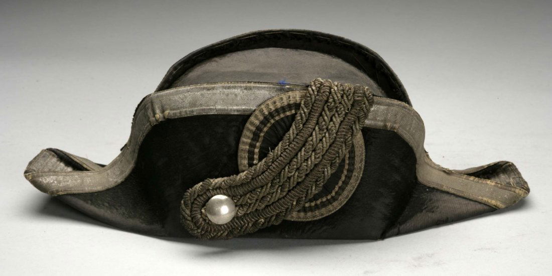 Lot of 2: Prussian Guard Helmet & Bicorn Hat.