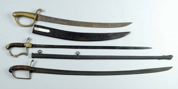 Lot Of 3: French Briquet, P And D Guard Sabres.