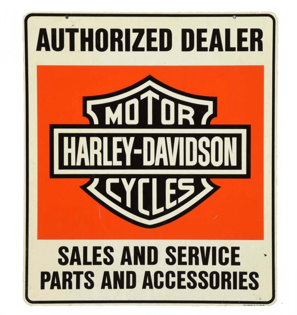 Harley Davidson Sales & Service Tin Sign.