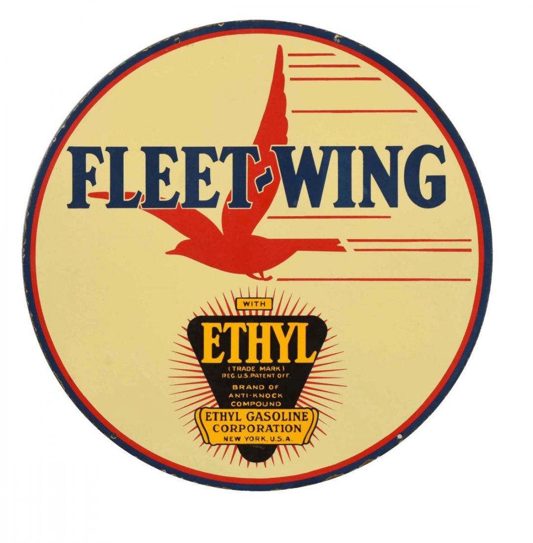 Fleet-Wing with Ethyl Logo Porcelain Sign.