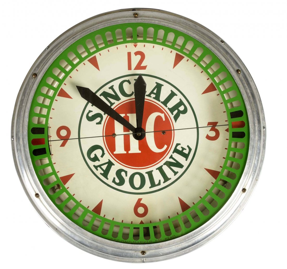 Sinclair H-C Gasoline Neon Spinner Clock.
