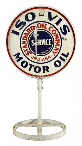 Iso=vis Motor Oil Porcelain Sign.