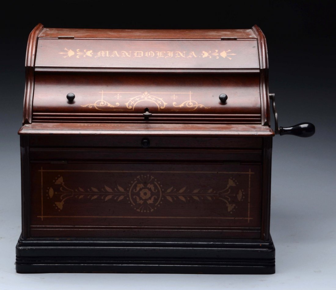 Mandolina Roller Organ Organette Music Box.