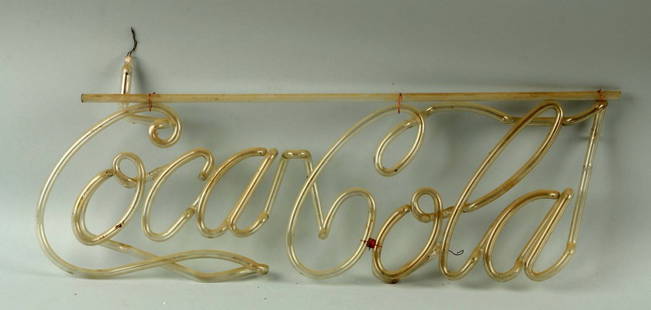 Coca Cola Script Logo Neon Sign.