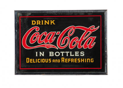 Reverse Glass Lighted Coca Cola Sign