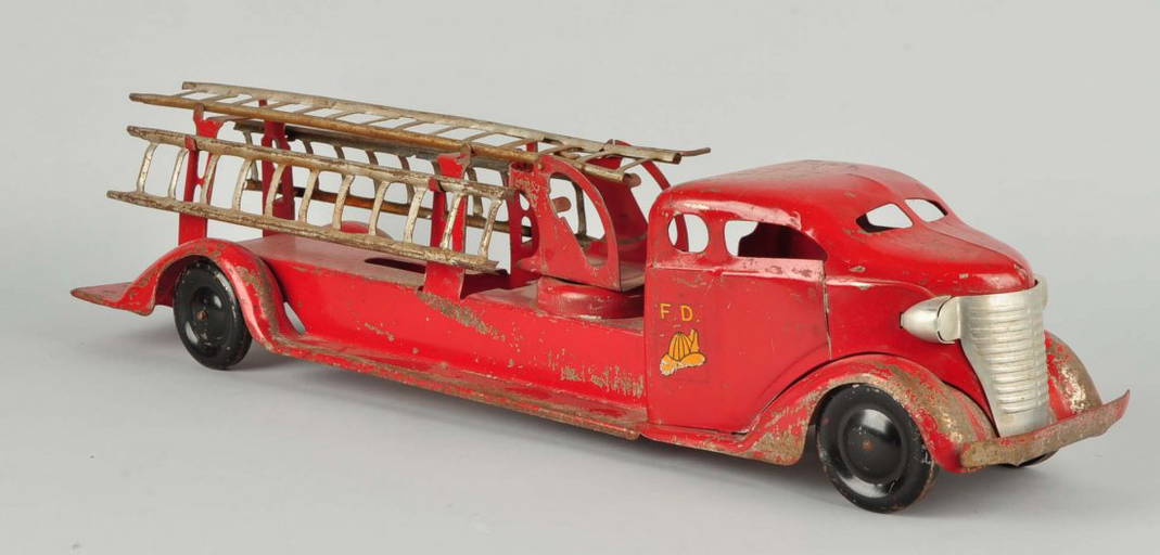 Pressed Steel Turner Ladder Fire Truck.