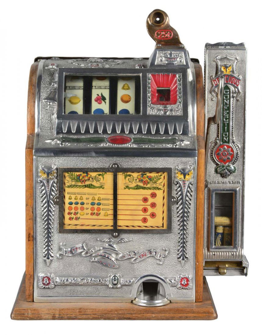 **25¢ Mills Counter O.k. Gooseneck Bell Slot Machine