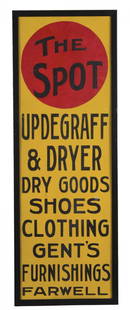 Ithaca Sign Works Ethan Allen Clothier Tin Advertising