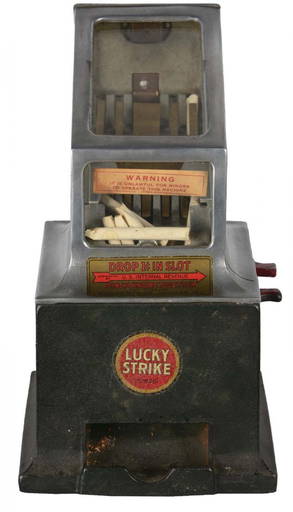 1¢ Wilson Lucky Strike Cigarette Vendor