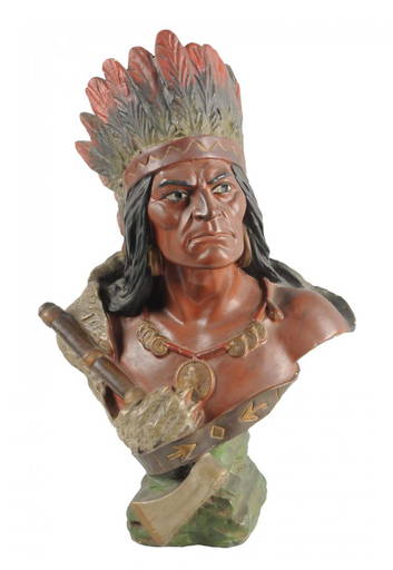 Native American Indian Chalk Bust