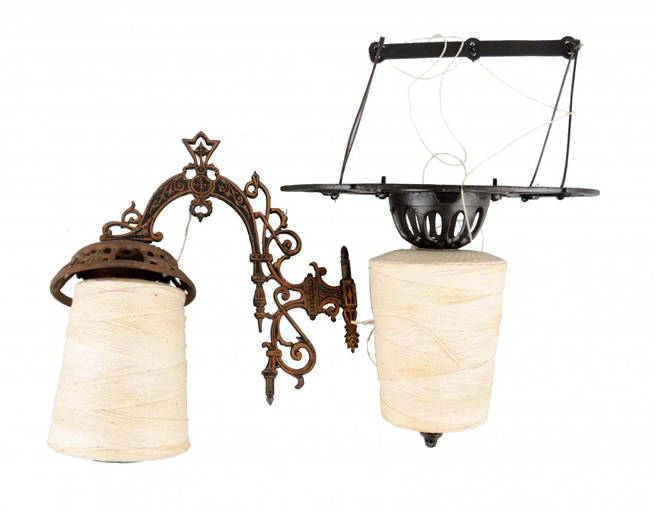 Lot Of 2: Early Cast Iron String Holders.