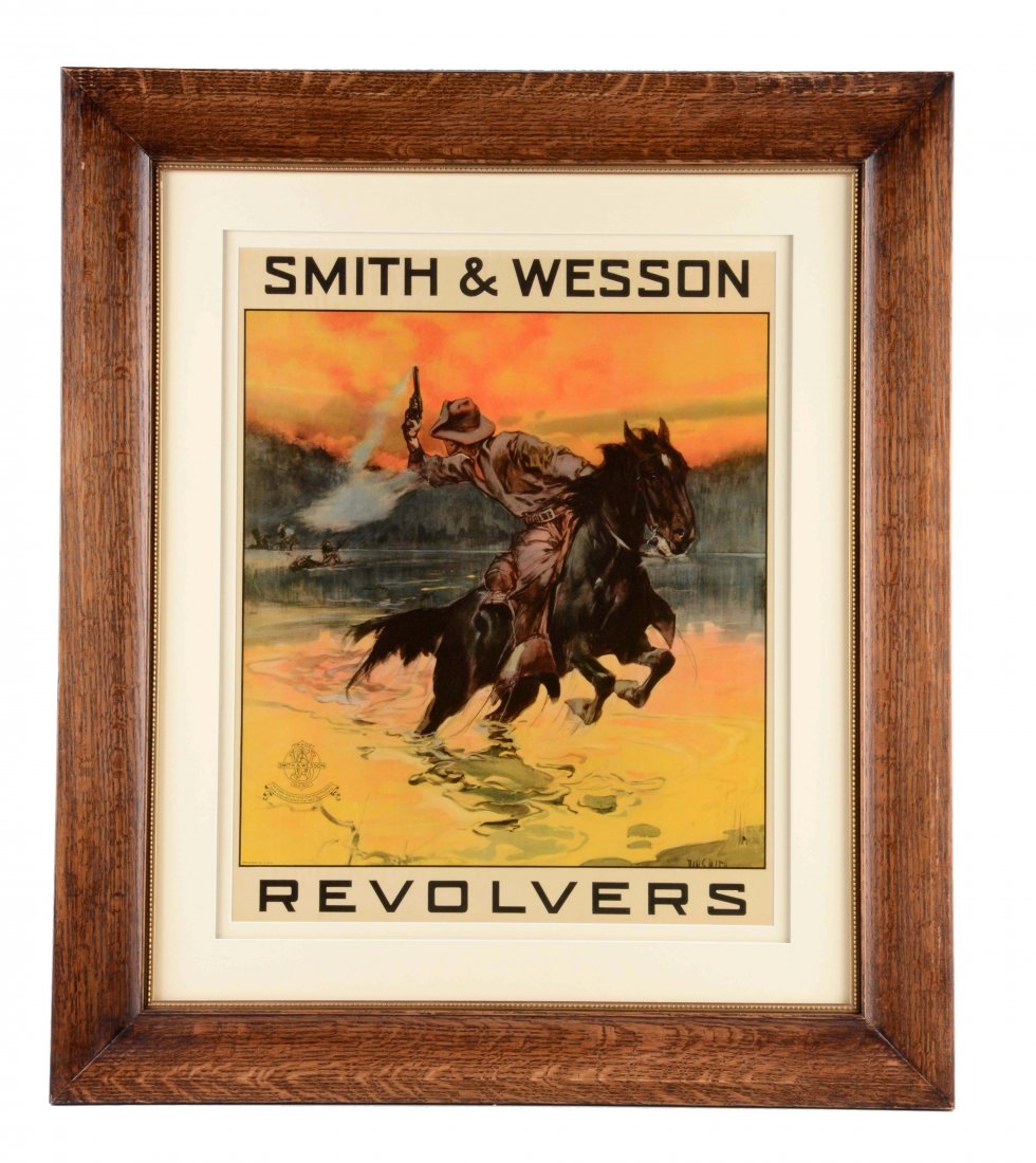 Smith & Wesson Revolvers Advertising Poster.