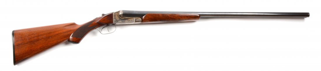 (C) Ithaca Lewis Model I Boxlock Shotgun.