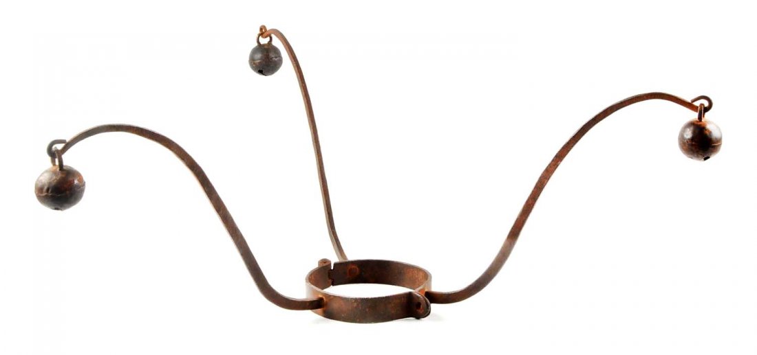 19th Century American Wrought Iron Slave Collar.