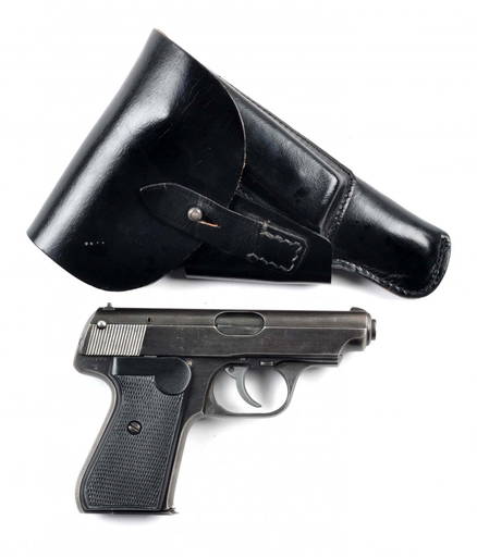 (c) Sauer Model 38h Semi Automatic Pistol.