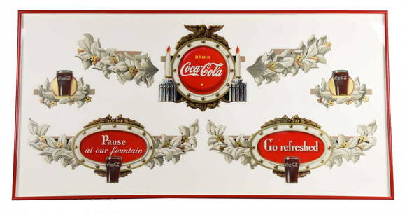 Coca Cola Colonial Back Bar Display Festoon.