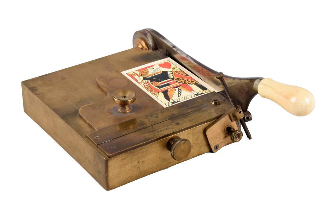Will & Finck Brass Playing Card Cutter.