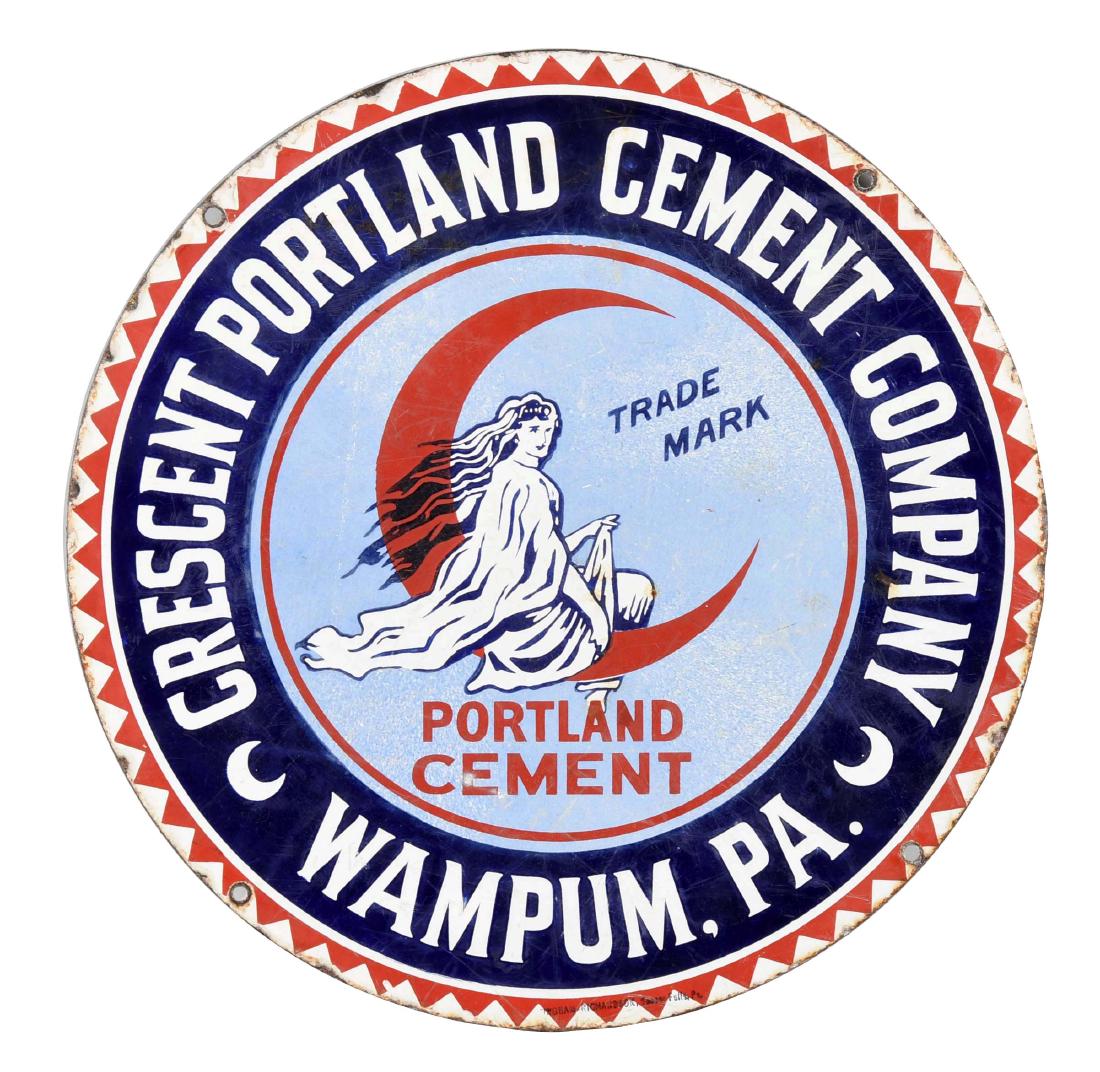 Porcelain Portland Cement Advertising Sign.