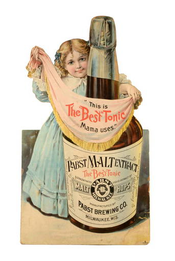 Pabst Malt Extract Tonic Cardboard Sign.