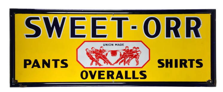 Sweet Orr Work Wear Porcelain Sign.