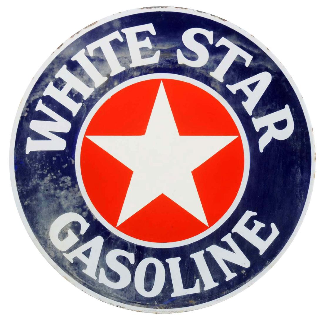 White Star Gasoline Motor Oil Porcelain Sign. - Mar 25, 2017 | Dan ...