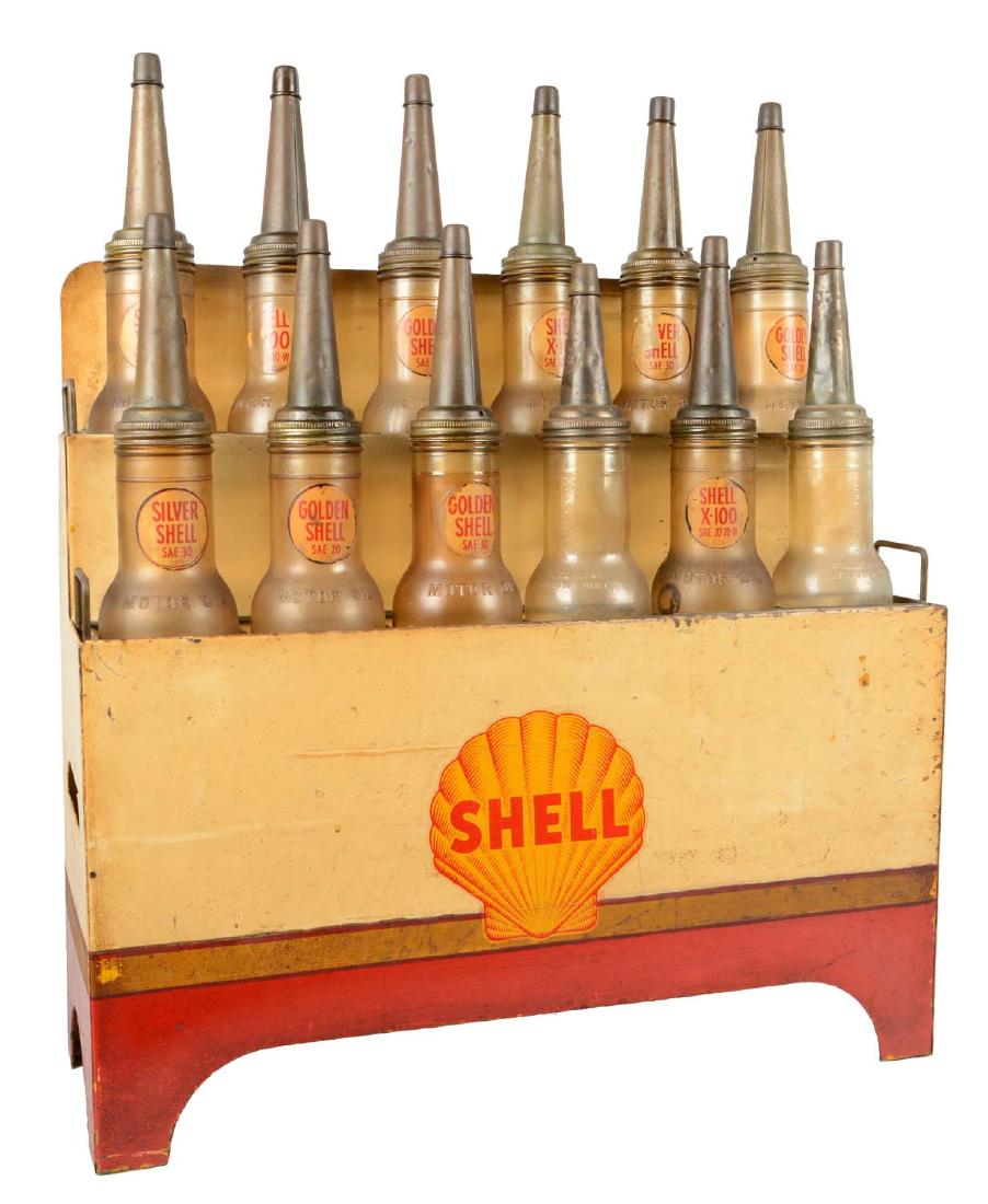 Shell Motor Oil Tin Rack With Glass Bottles - Mar 25, 2017 | Dan Morphy ...