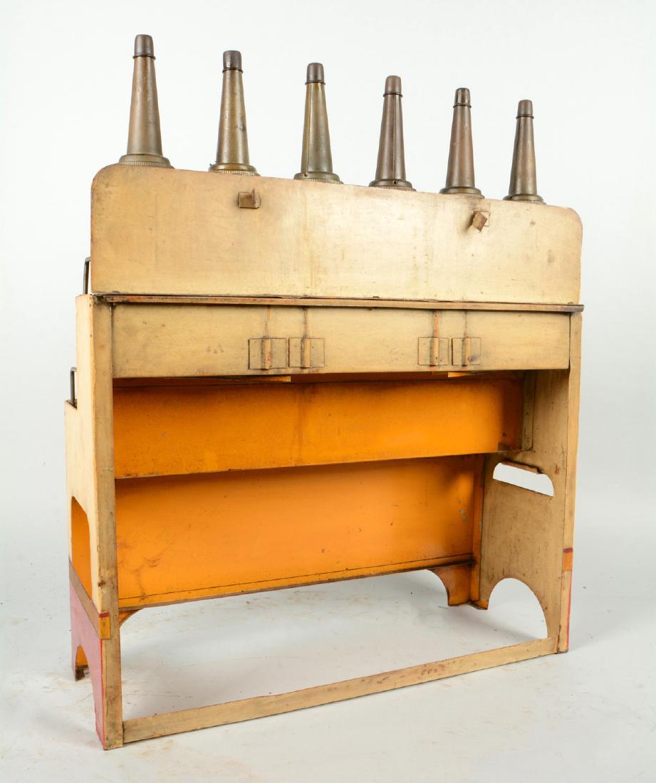 Shell Motor Oil Tin Rack With Glass Bottles