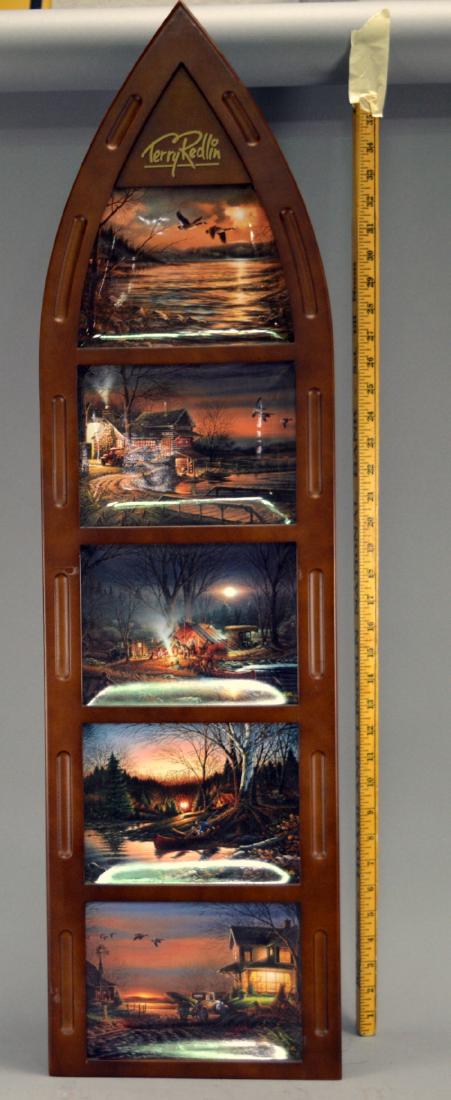 Terry Redlin Boat with 5 collector plates