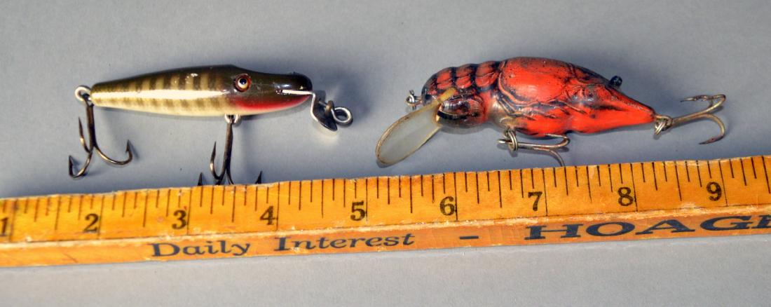 Two fishing lures including a Creek Chub Pixie Minnow