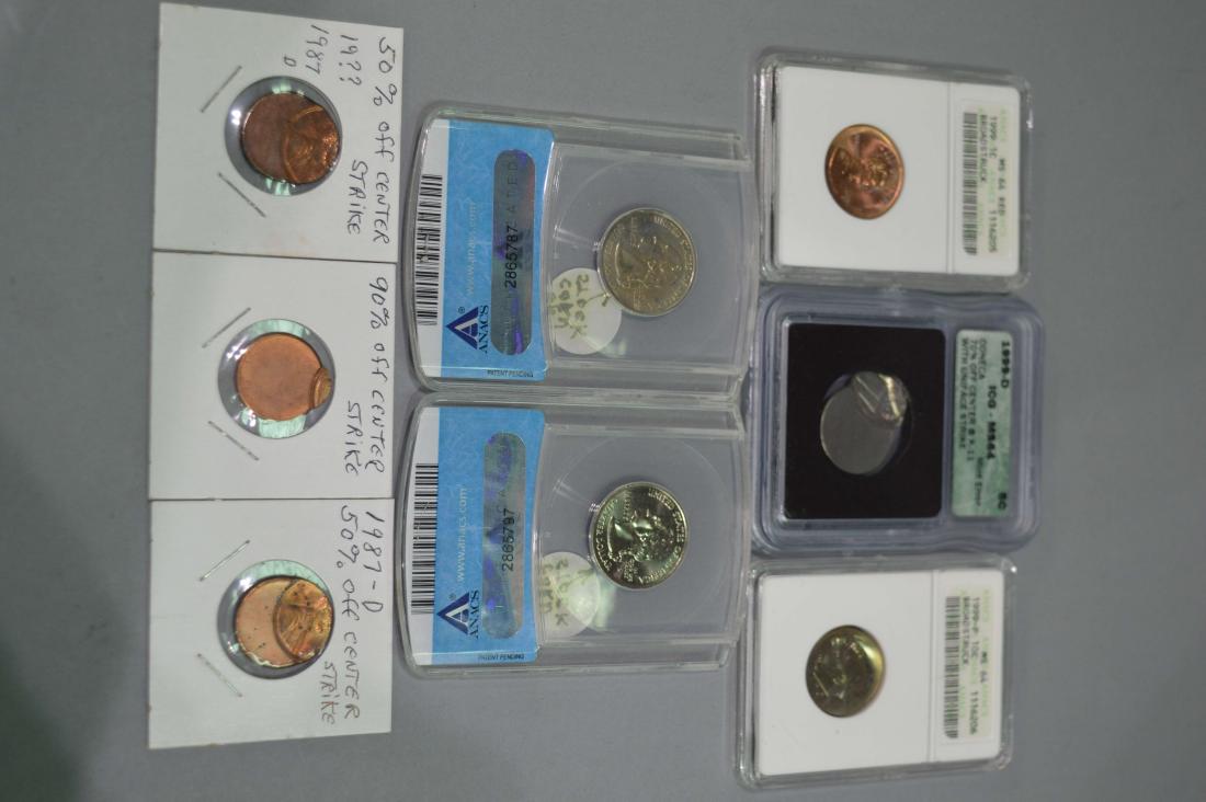 8 Us Error Coins Including 5 Graded Examples